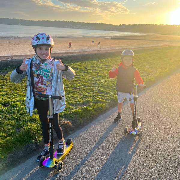 Gold Chrome Kids 3 Wheel Kick Foldable Scooter - FREE UK Delivery ...